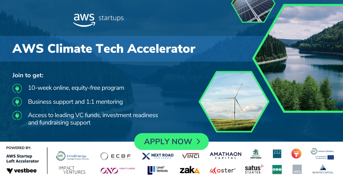 Nowy program akceleracyjny AWS Climate Tech Accelerator Nowy program akceleracyjny AWS Climate Tech Accelerator